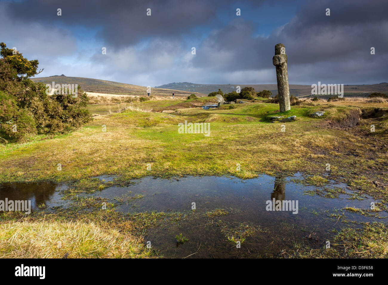 Beckamoor Cross also known as the Windy Post and Windy Stone, a rugged ...
