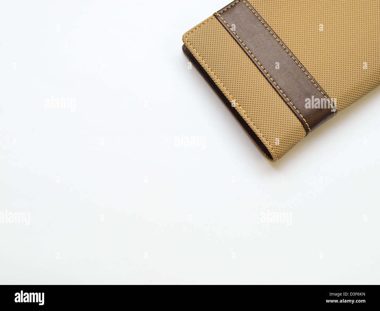 Light brown notebook cover isolated on white background Stock Photo - Alamy