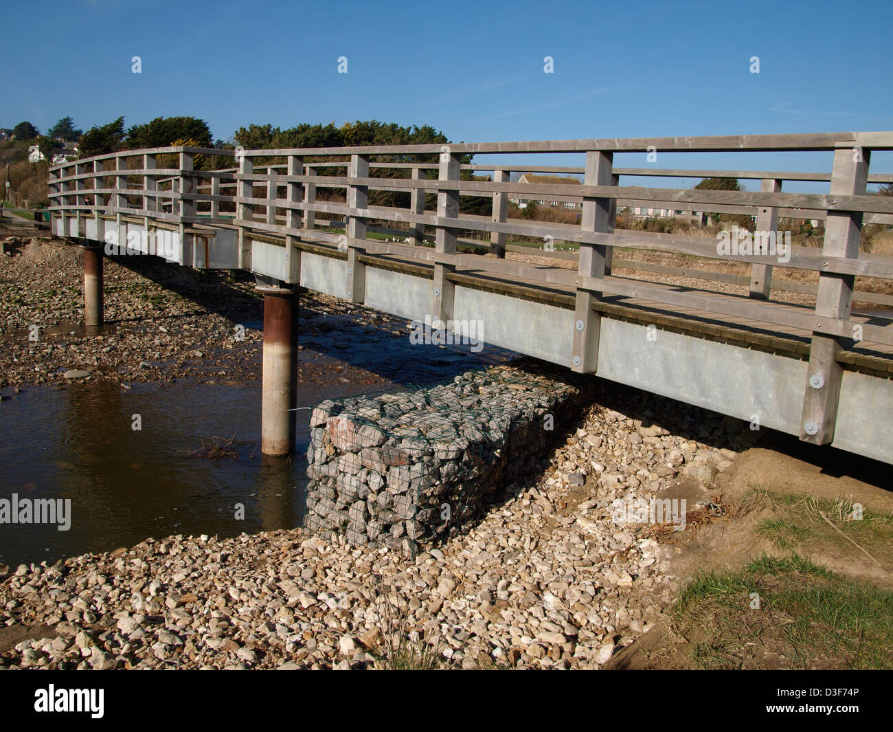 Charmouth foot bridge crossing Stock Photo - Alamy