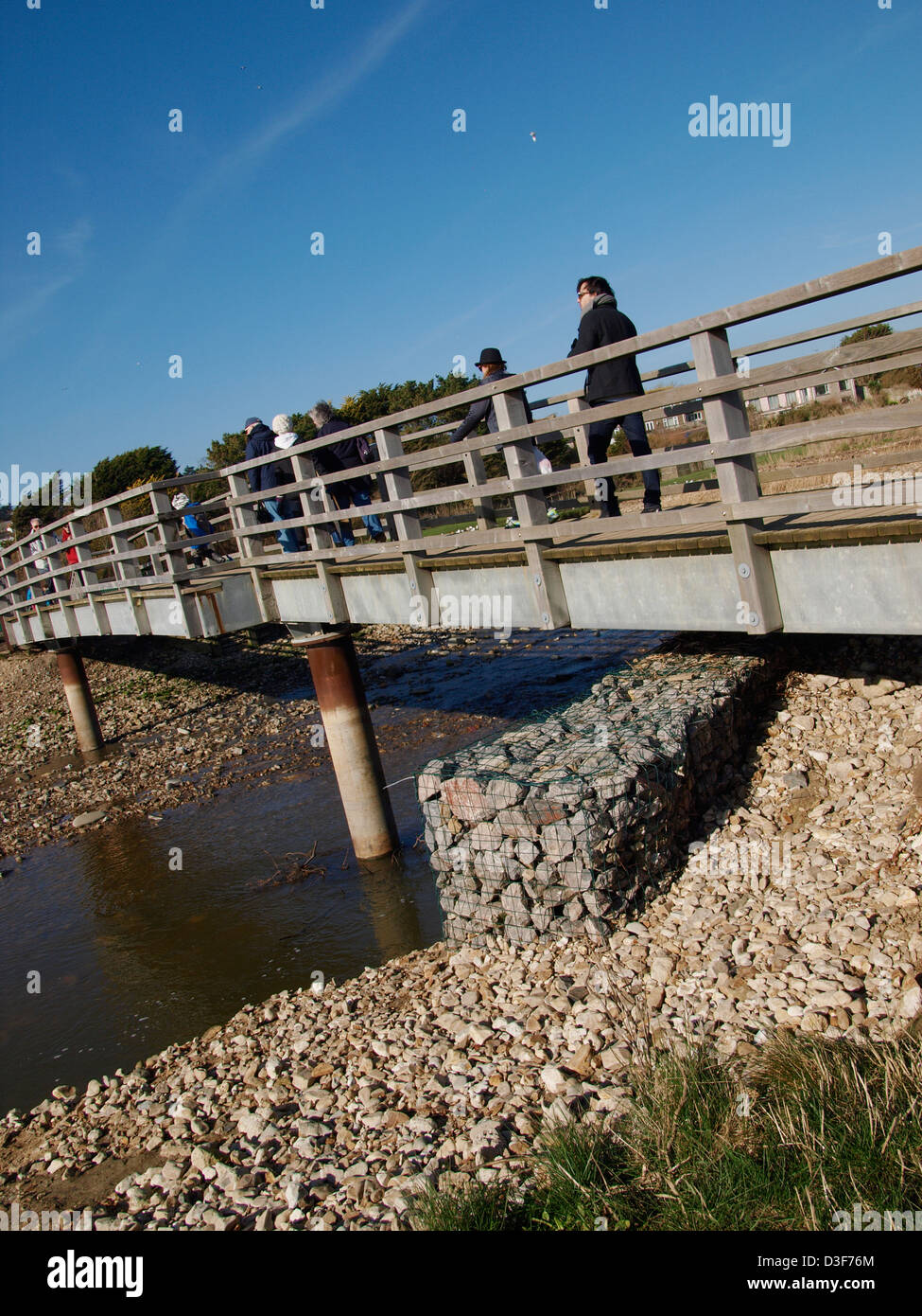 Charmouth foot bridge Stock Photo - Alamy