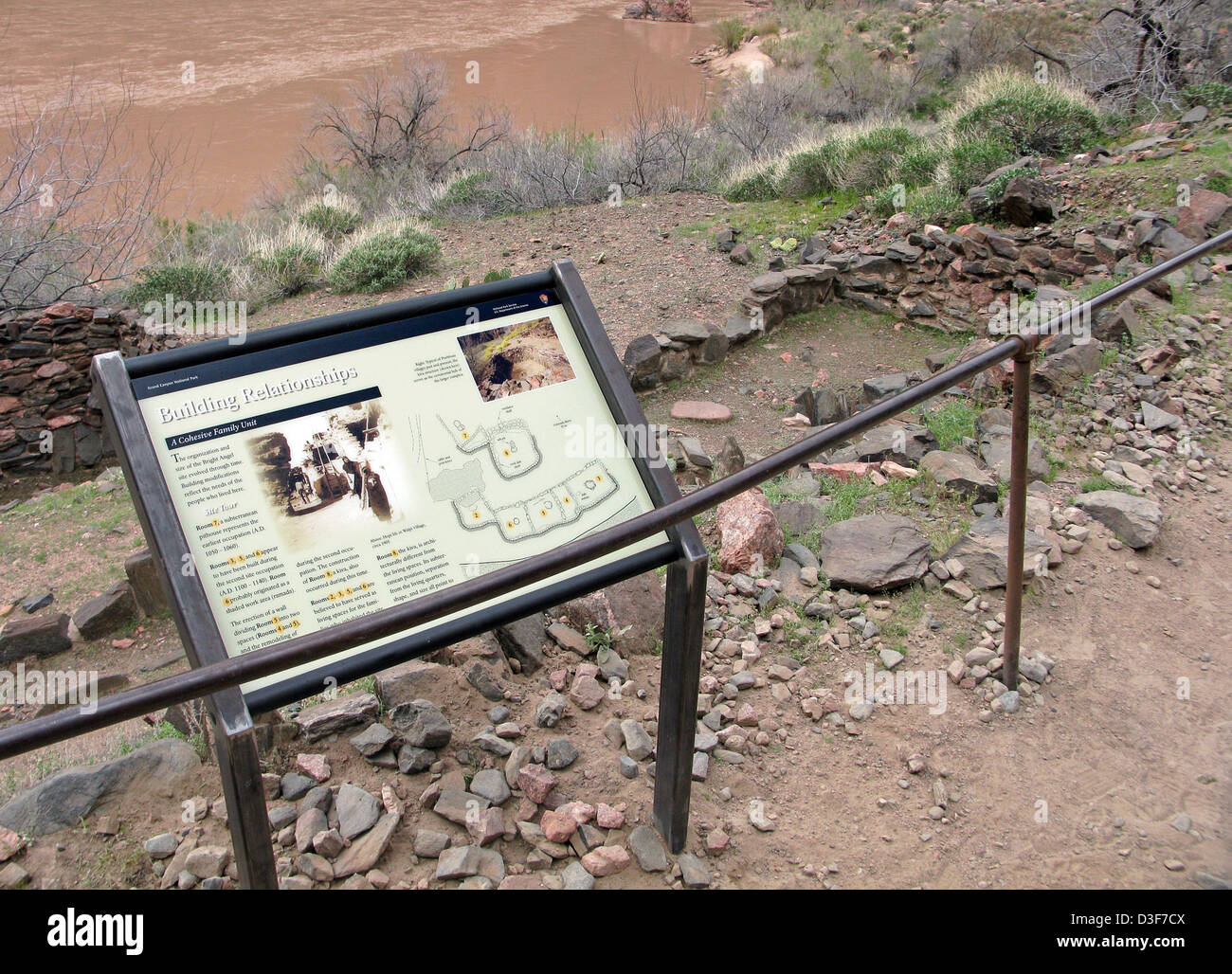 An interpretive sign in the Grand Canyon’s Inner Canyon explains the ...