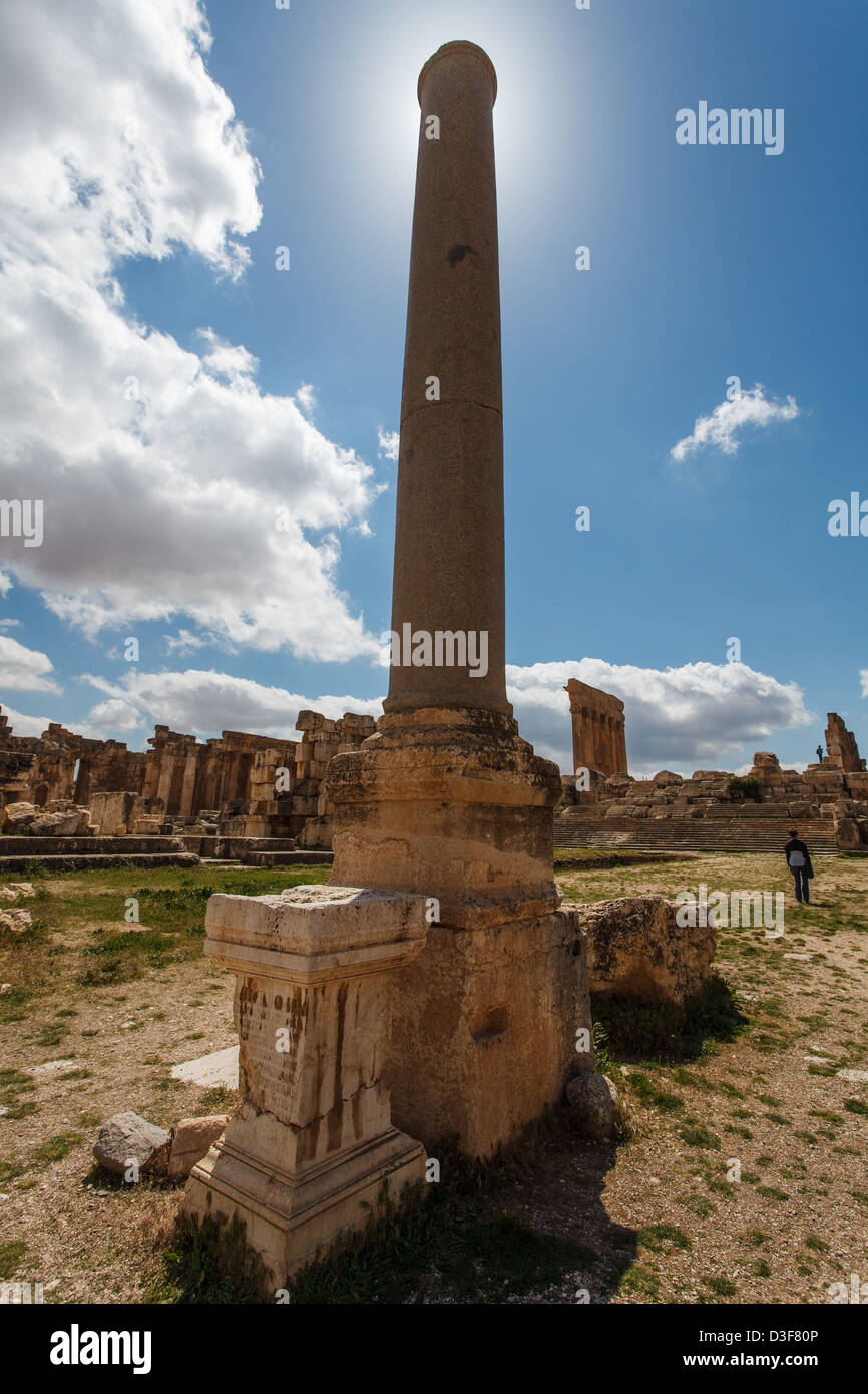 Jupiter temple ruins in Baalbek, Lebanon. Part of the ancient city ...