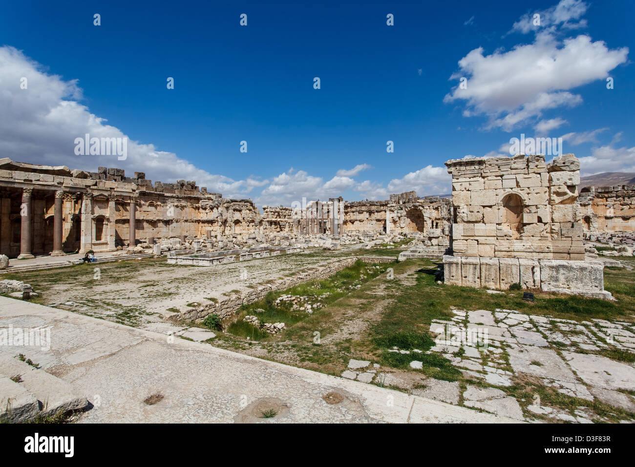 Jupiter temple ruins in Baalbek, Lebanon. Part of the ancient city ...
