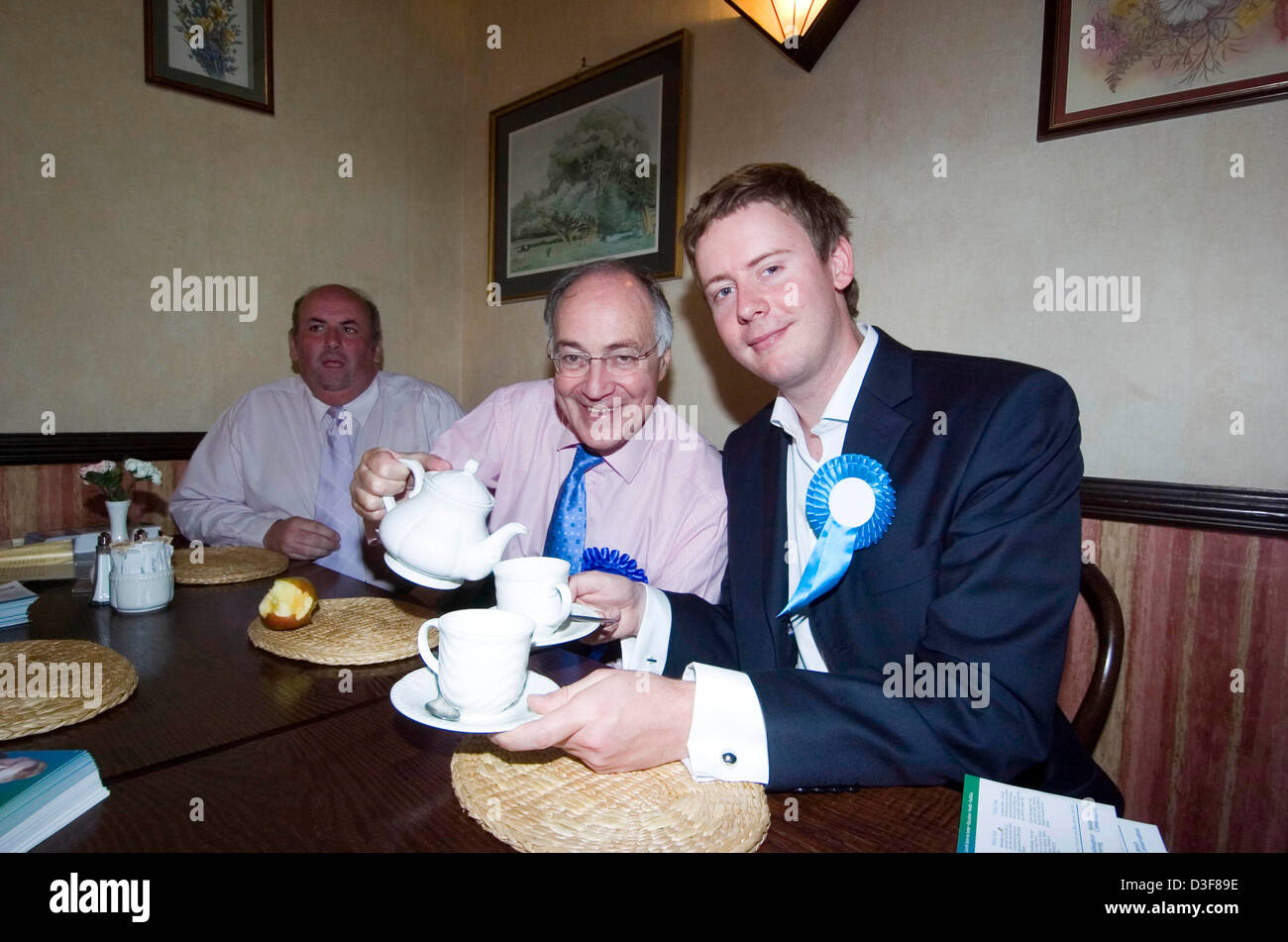 The former Conservative Party leader - Michael Howard MP campaigning in ...