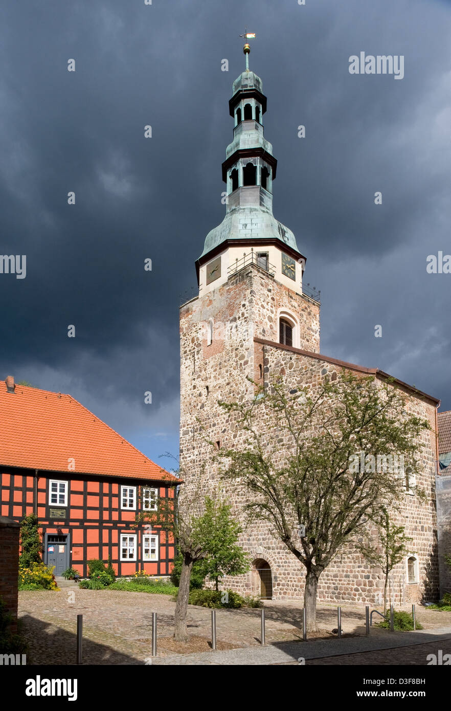 Bad Belzig, Germany, and St. Mary's Church Reissigerhaus Belzig Stock ...