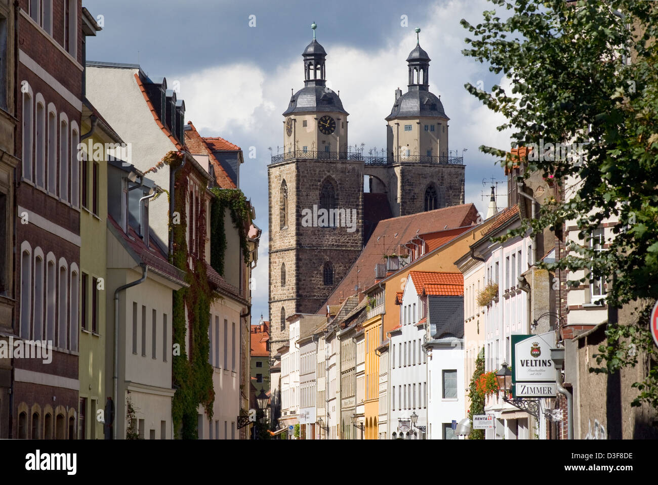 Wittenberg, Germany, historical center of Wittenberg town church Stock ...