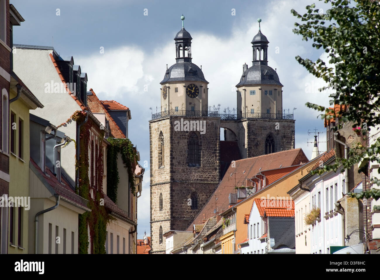 Wittenberg, Germany, historical center of Wittenberg town church Stock ...