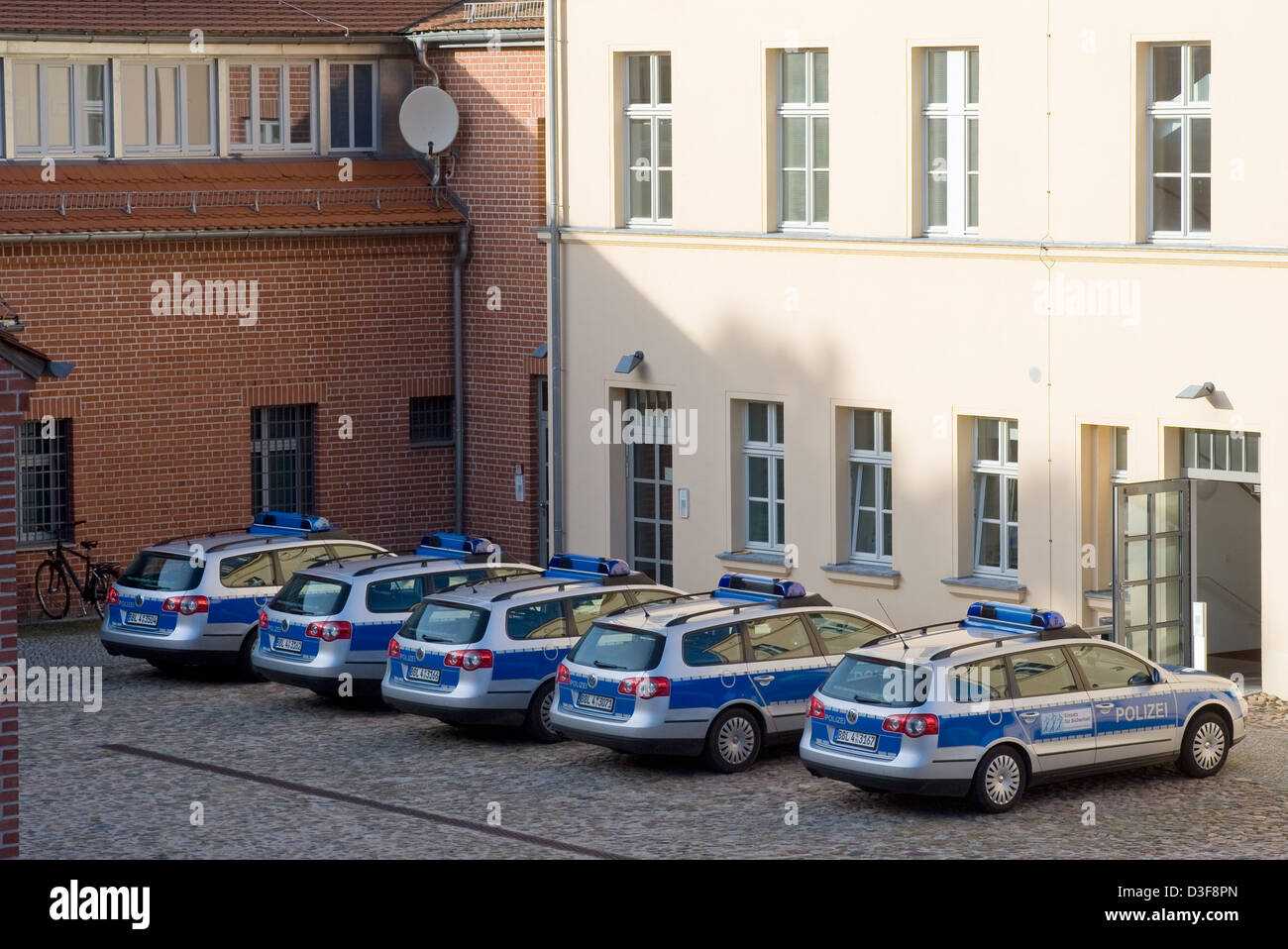 Bad Belzig, Germany, yard of the police station of Bad Belzig Stock ...