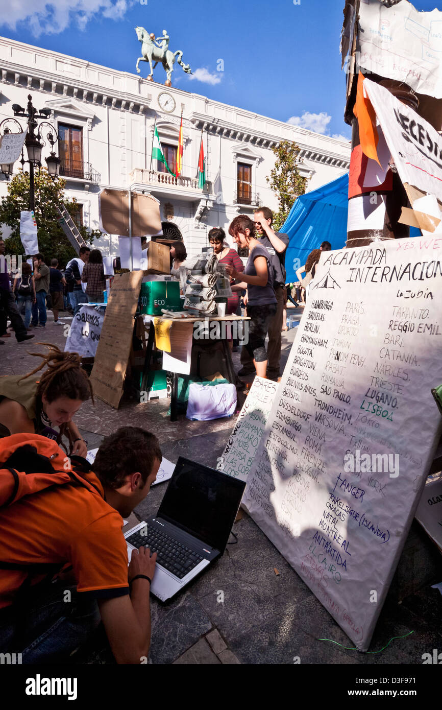 Spanish revolution 15-M movement Stock Photo - Alamy