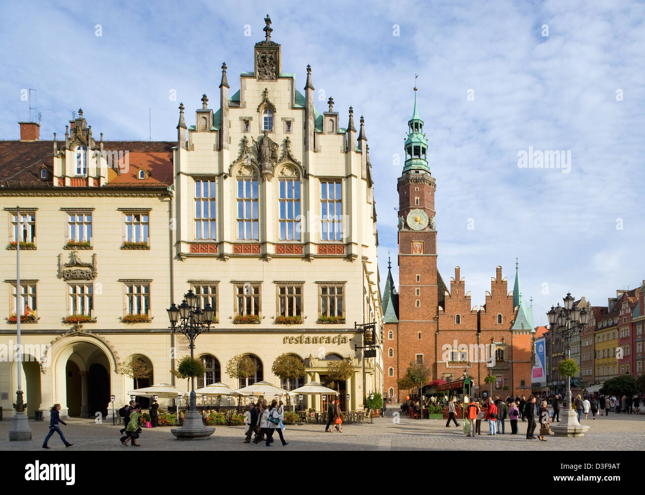 Wroclaw (Breslau), Poland, the west side of the ring with Wroc aw City ...