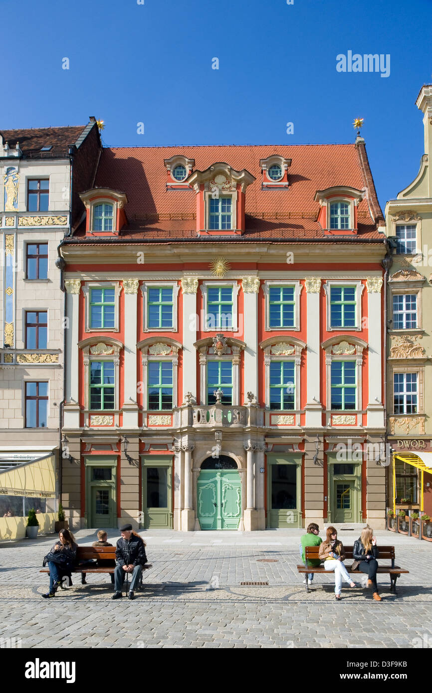 Wroclaw (Breslau), Poland, the historic buildings on the north side of ...