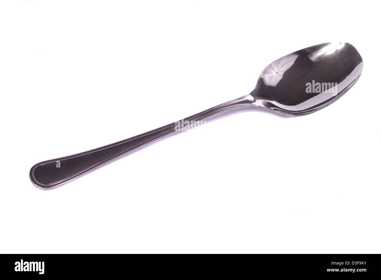 Close up view detail of a spoon isolated on a white background Stock ...