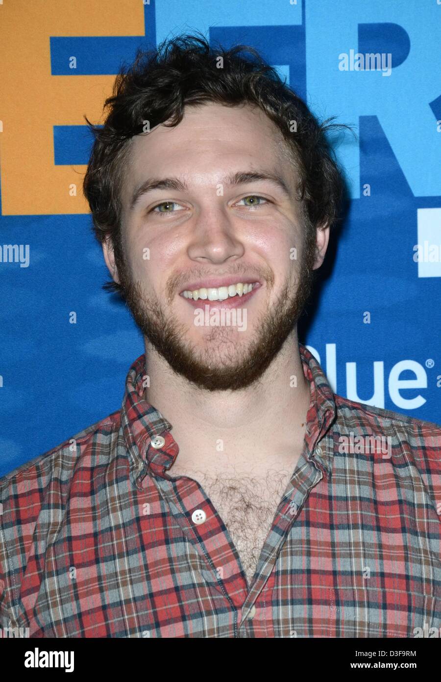New York, USA. February 18, 2013. Phillip Phillips inside for JetBlue's ...