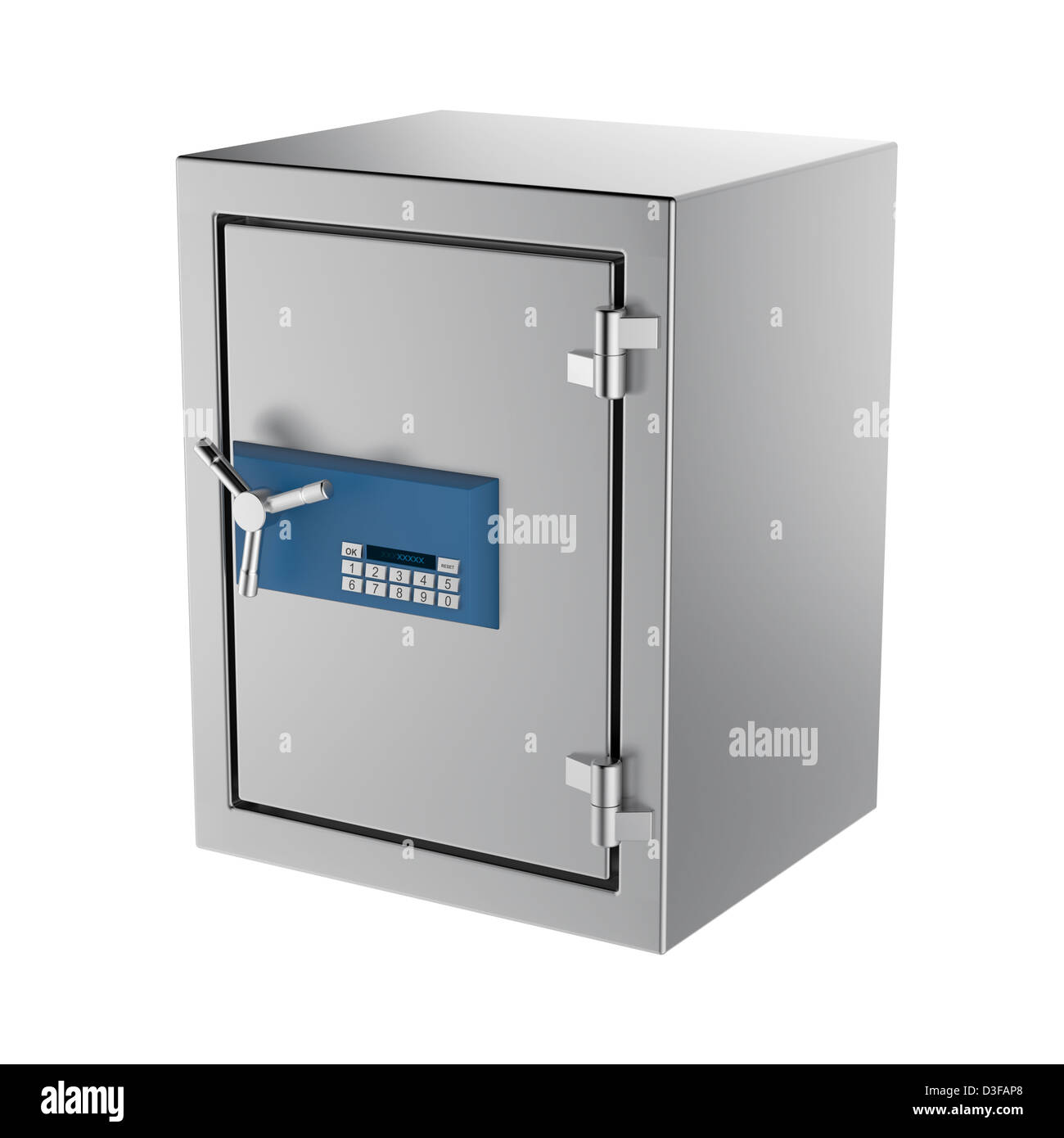 Bank safe with digital lock, isolated on white background Stock Photo ...