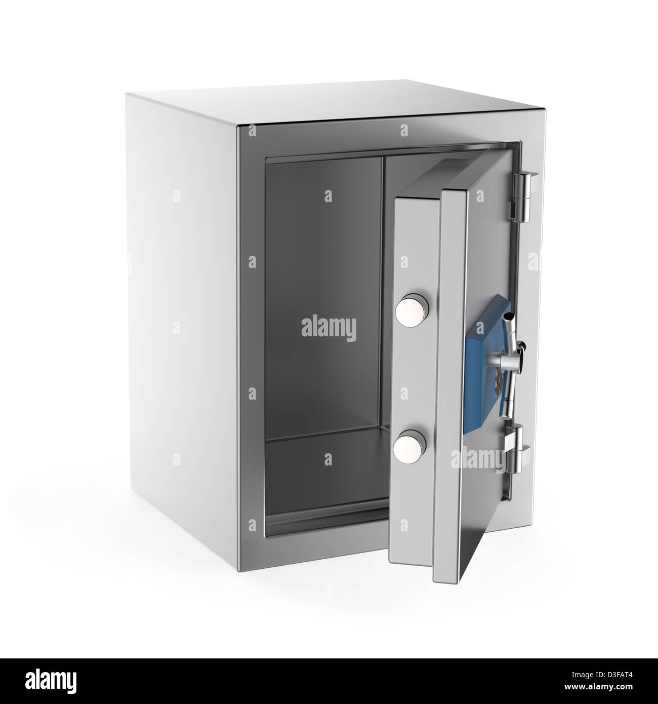 Empty safe on white background Stock Photo - Alamy