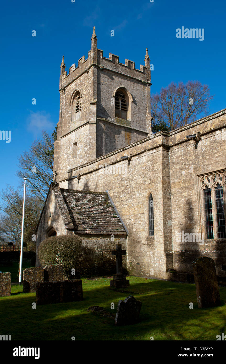St. Andrew`s Church, Cold Aston, Gloucestershire, England, UK Stock ...