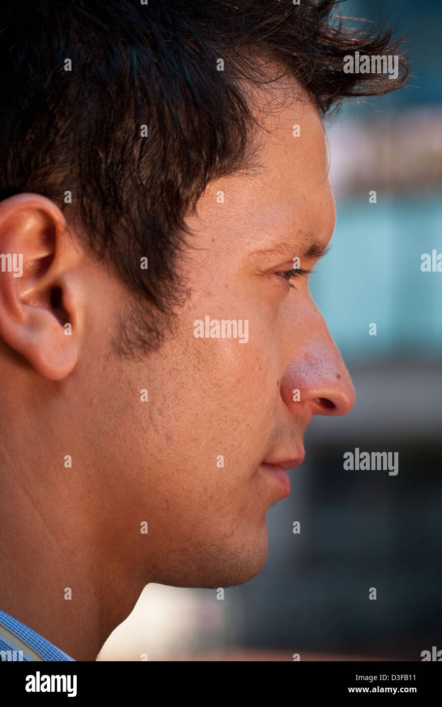 Profile of a Young Man Stock Photo - Alamy