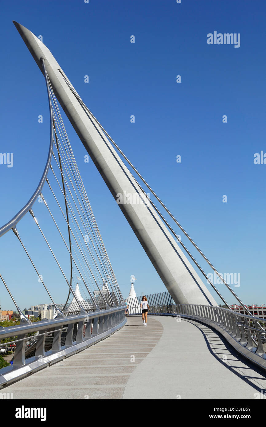 Harbor Drive Pedestrian Bridge, San Diego, California, USA Stock Photo ...