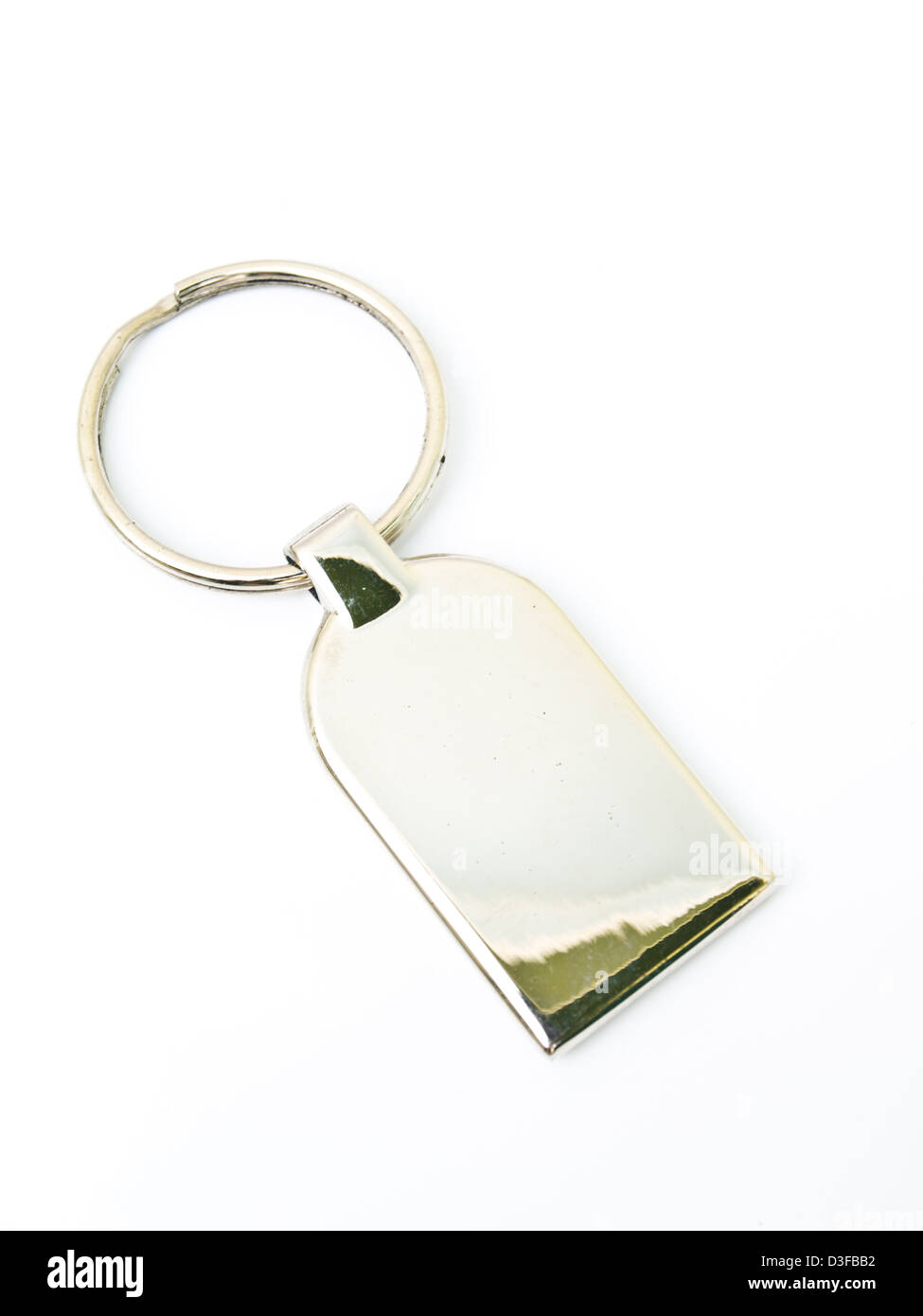 A metalic trinket keychain isolated on white background Stock Photo - Alamy