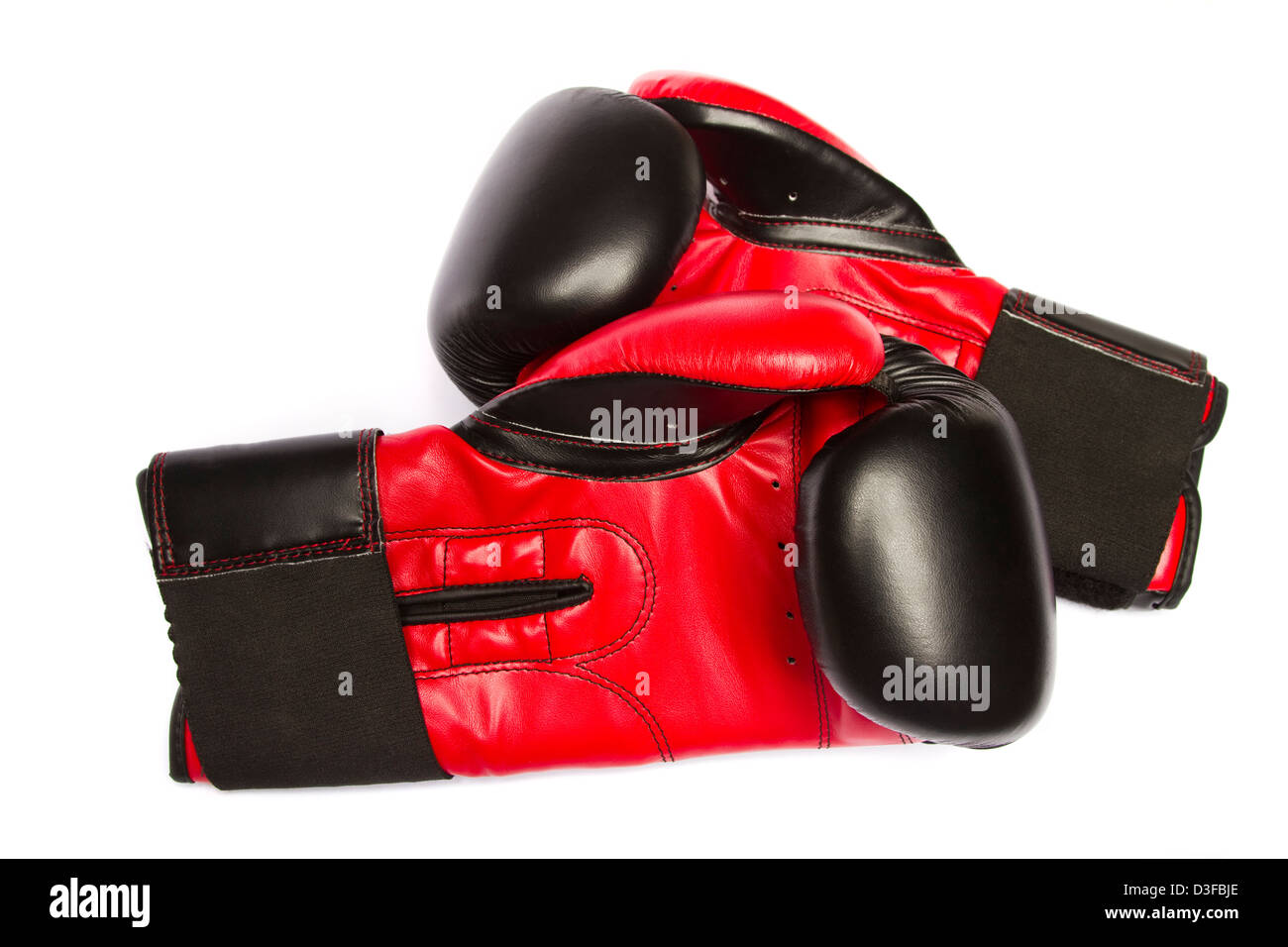 Close view of some boxing gloves isolated on a white background Stock ...