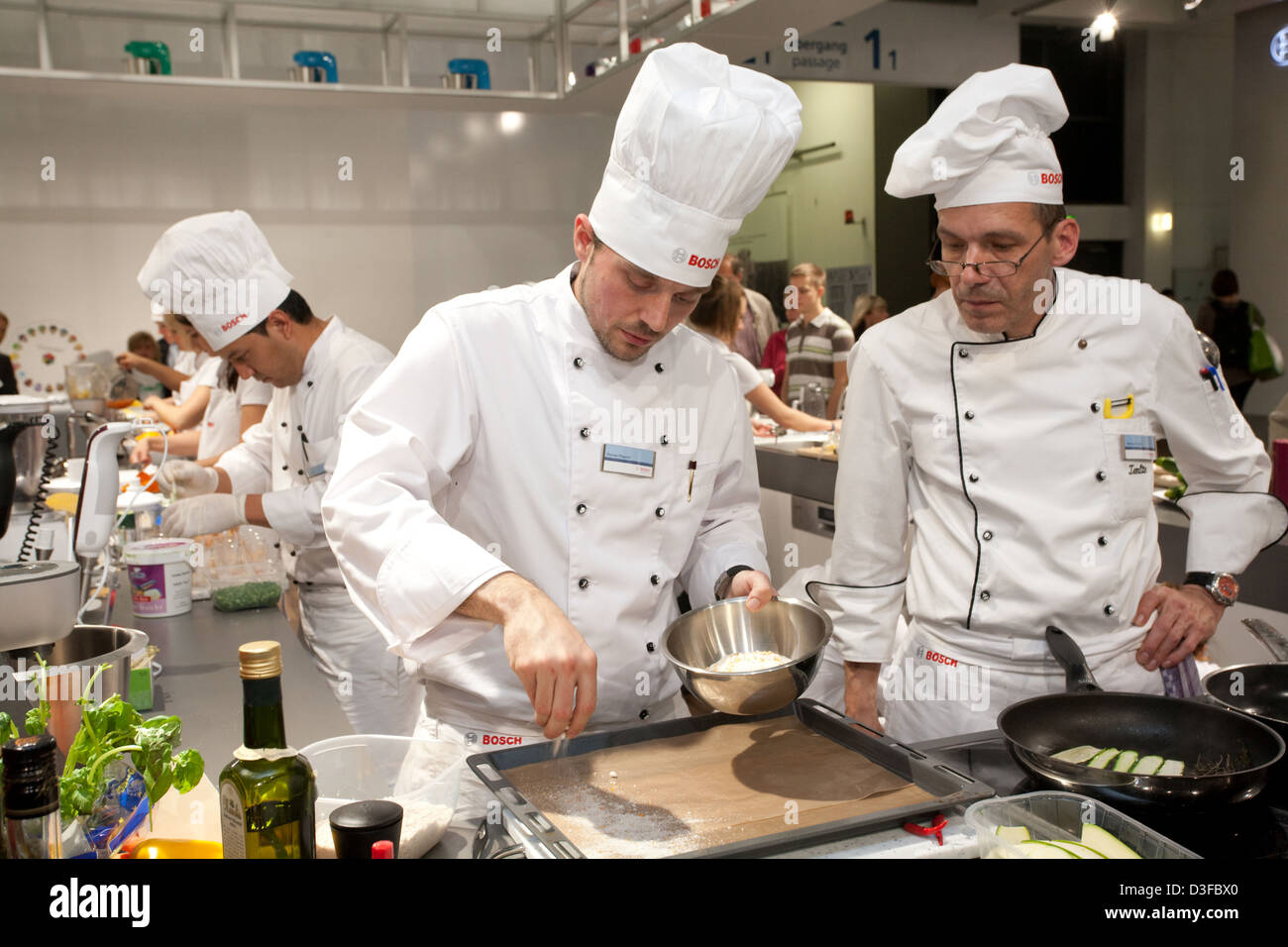 Berlin, Germany, cooks cook, Bosch at IFA 2010 Stock Photo - Alamy