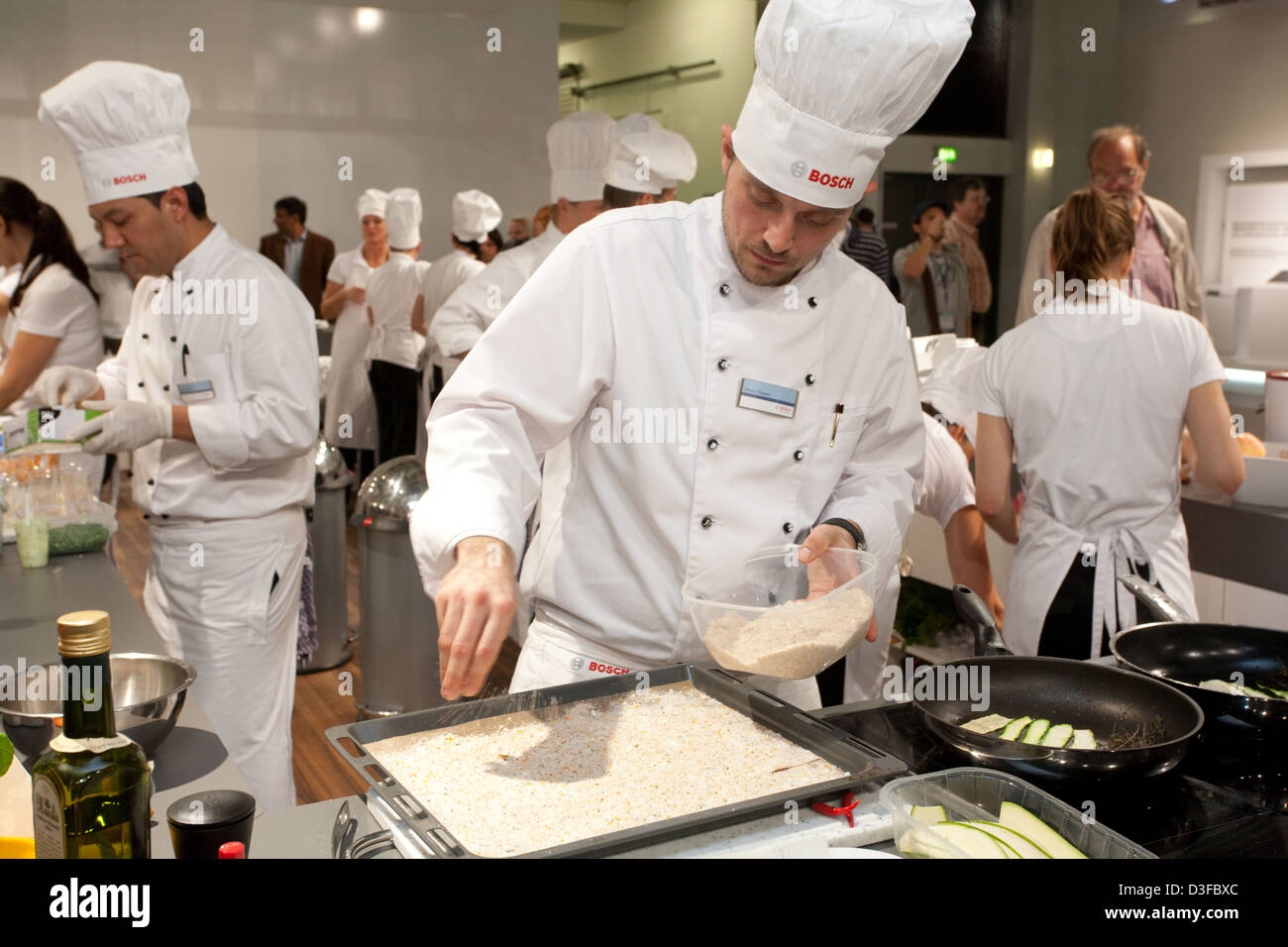 Berlin, Germany, cooks cook, Bosch at IFA 2010 Stock Photo - Alamy