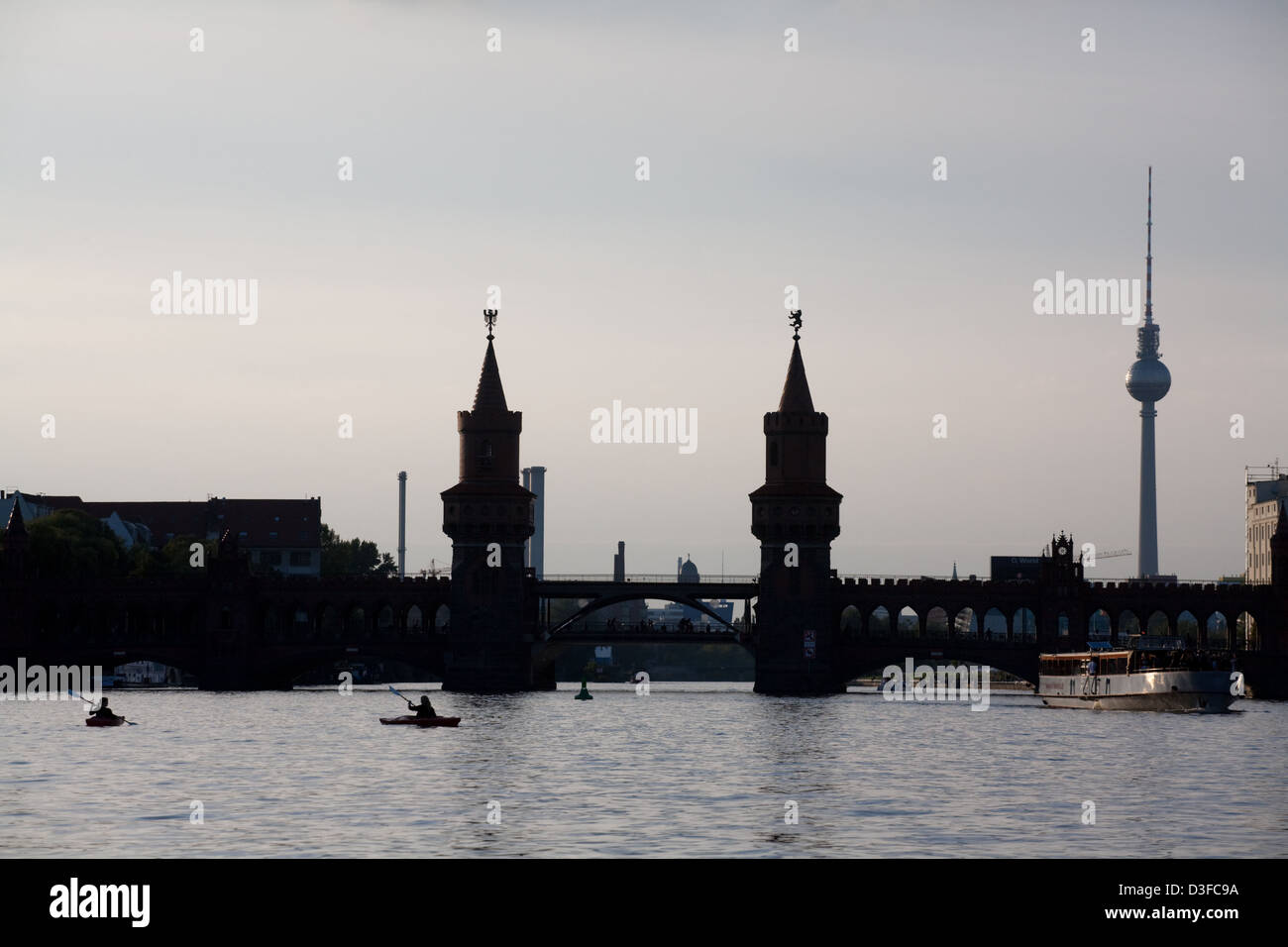 Berlin, Germany, Oberbaumbruecke over the Spree Stock Photo - Alamy