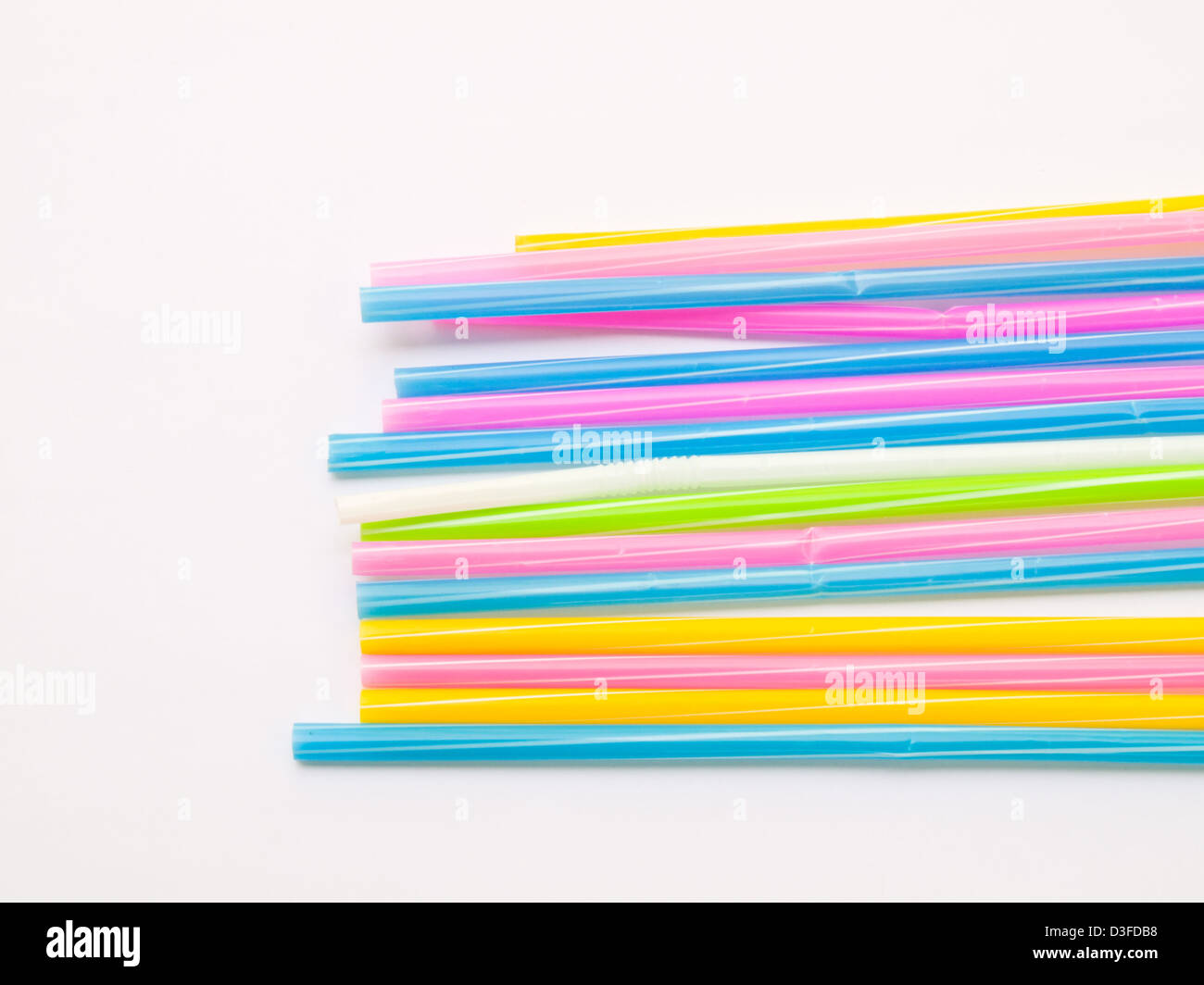 Colorful straws isolated on white back ground Stock Photo - Alamy