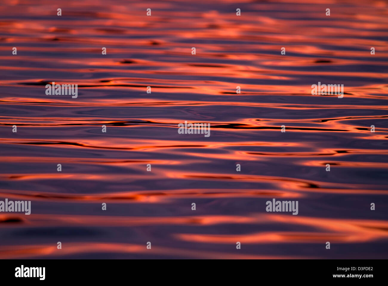 Water ripples reflecting beautiful sunset colors Stock Photo - Alamy