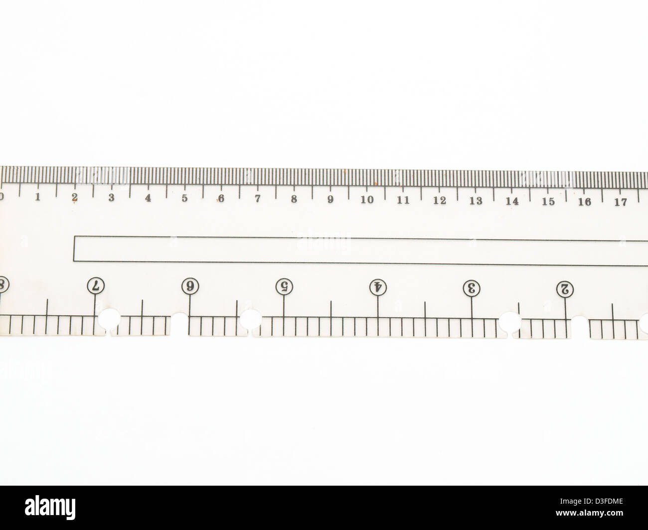 Closeup of used plastic ruler isolated on white background Stock Photo ...