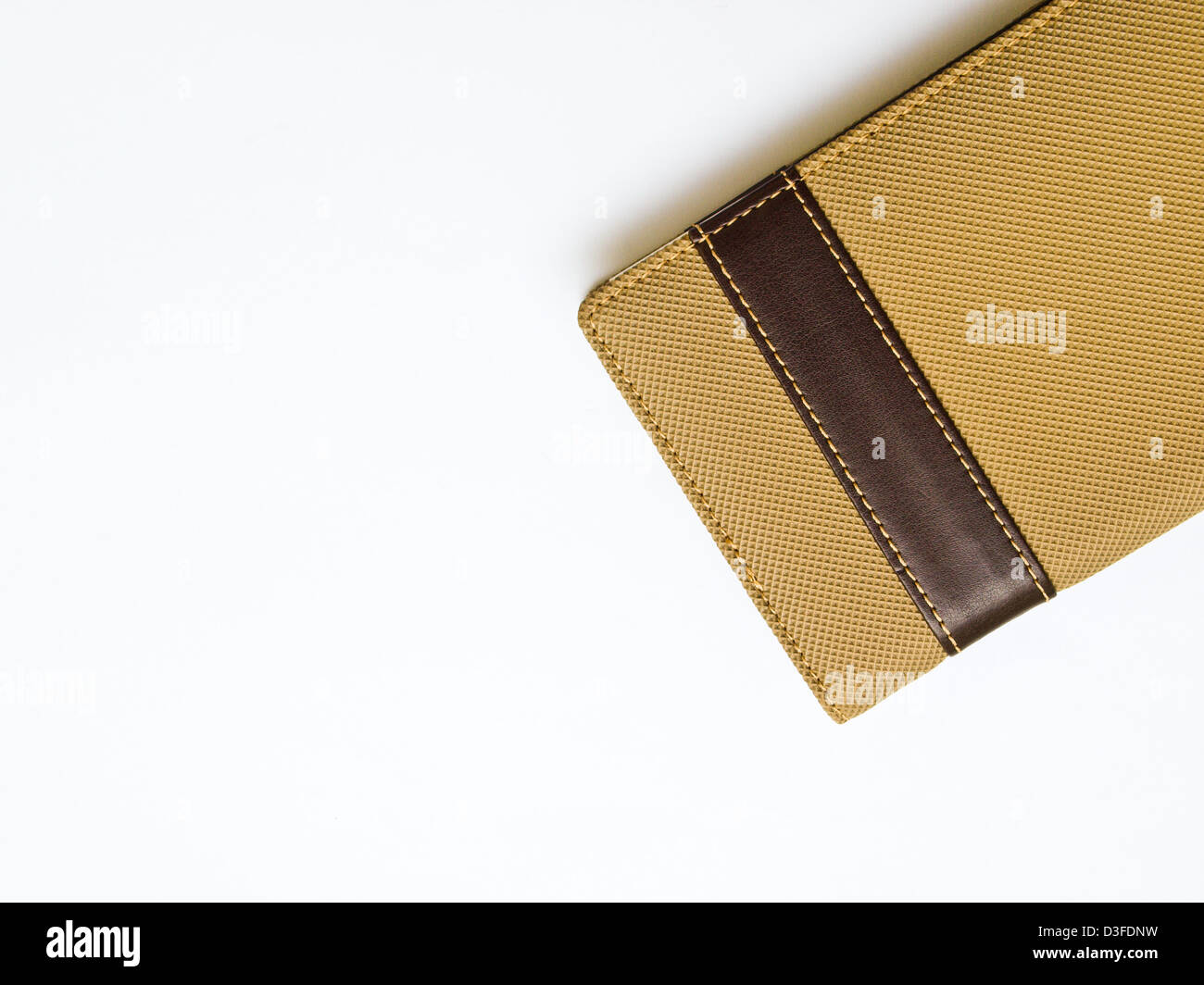 Light brown notebook cover isolated on white background Stock Photo - Alamy