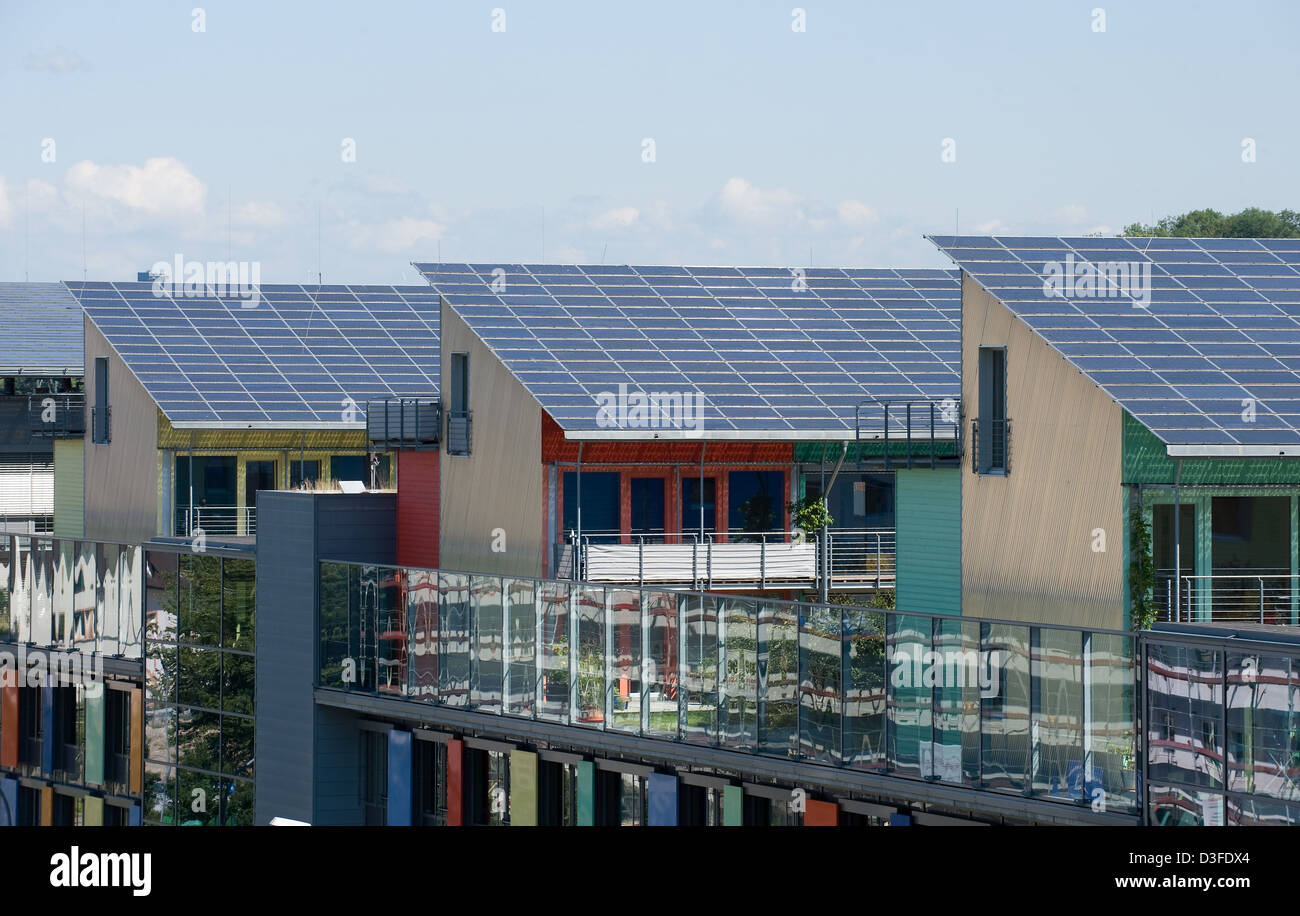 Freiburg, Germany, Solar Community in the Vauban quarter Stock Photo ...