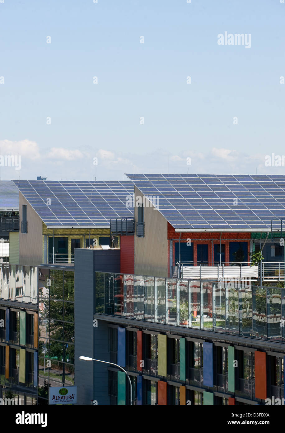 Freiburg, Germany, Solar Community in the Vauban quarter Stock Photo ...