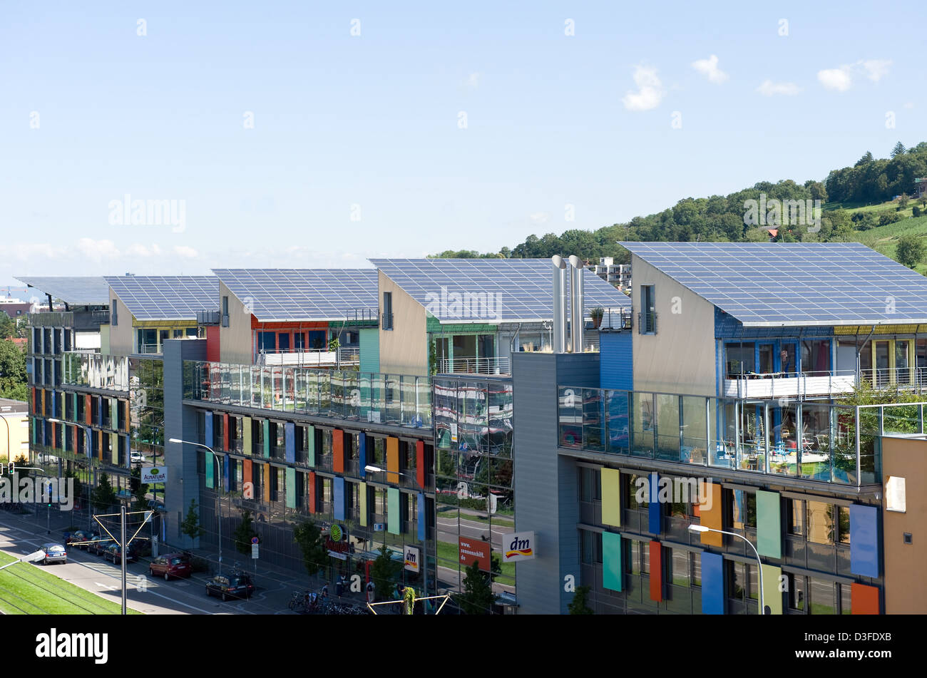 Freiburg, Germany, Solar Community in the Vauban quarter Stock Photo ...