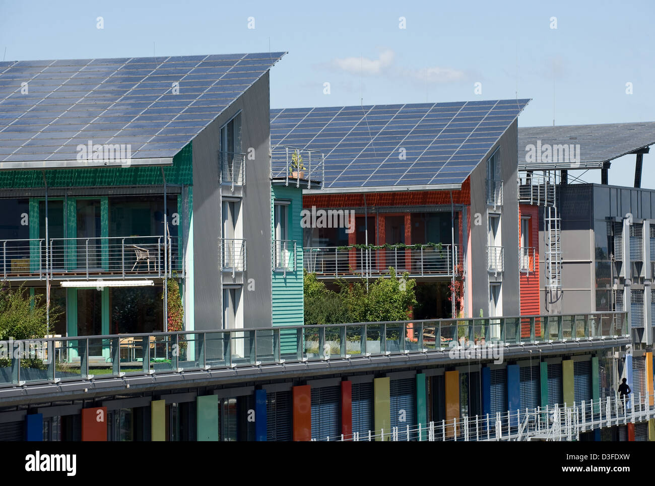 Freiburg, Germany, Solar Community in the Vauban quarter Stock Photo ...