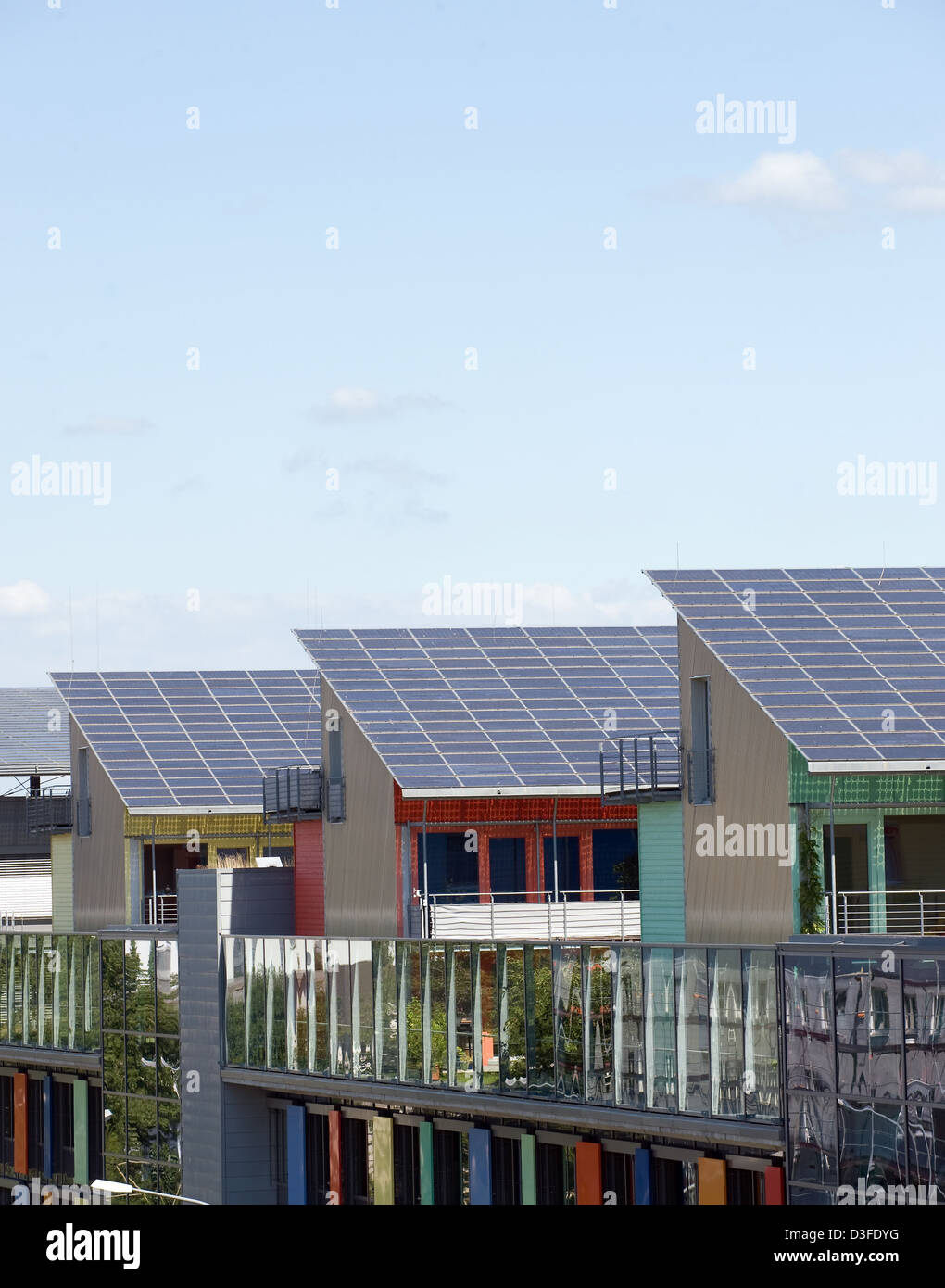 Freiburg, Germany, Solar Community in the Vauban quarter Stock Photo ...