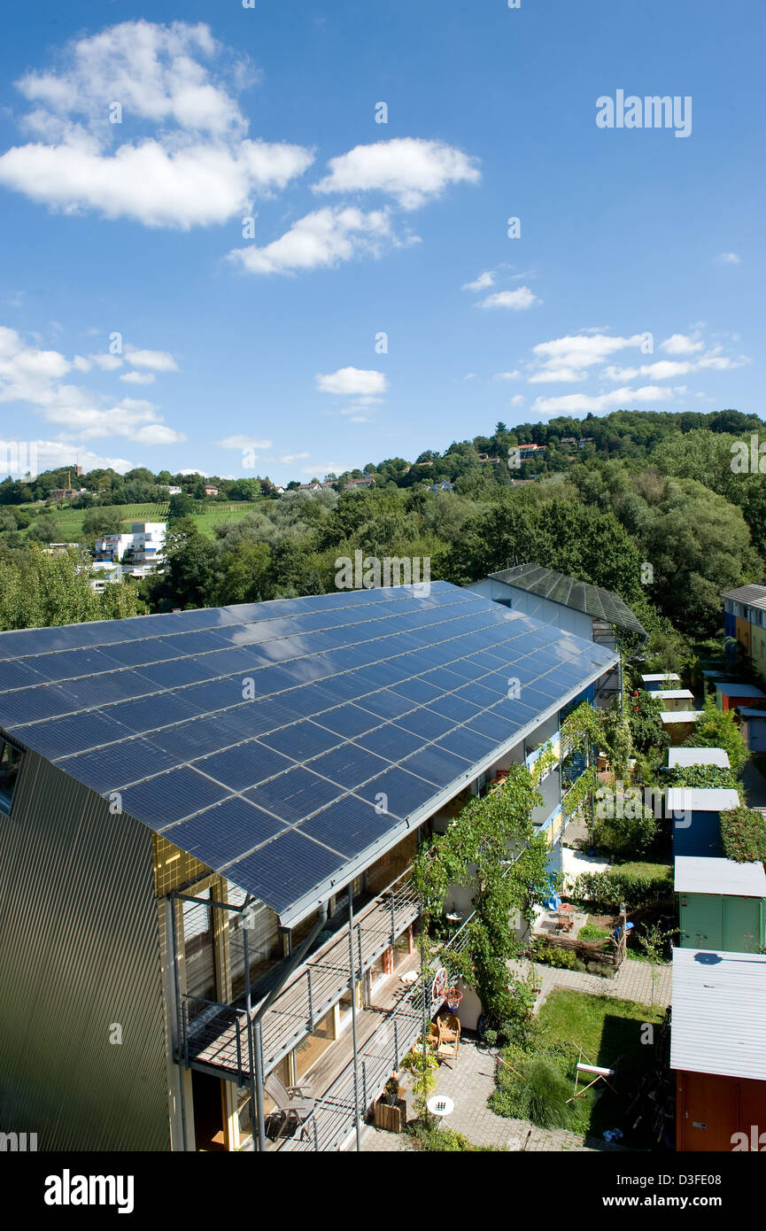 Freiburg, Germany, Solar Community in the Vauban quarter Stock Photo ...