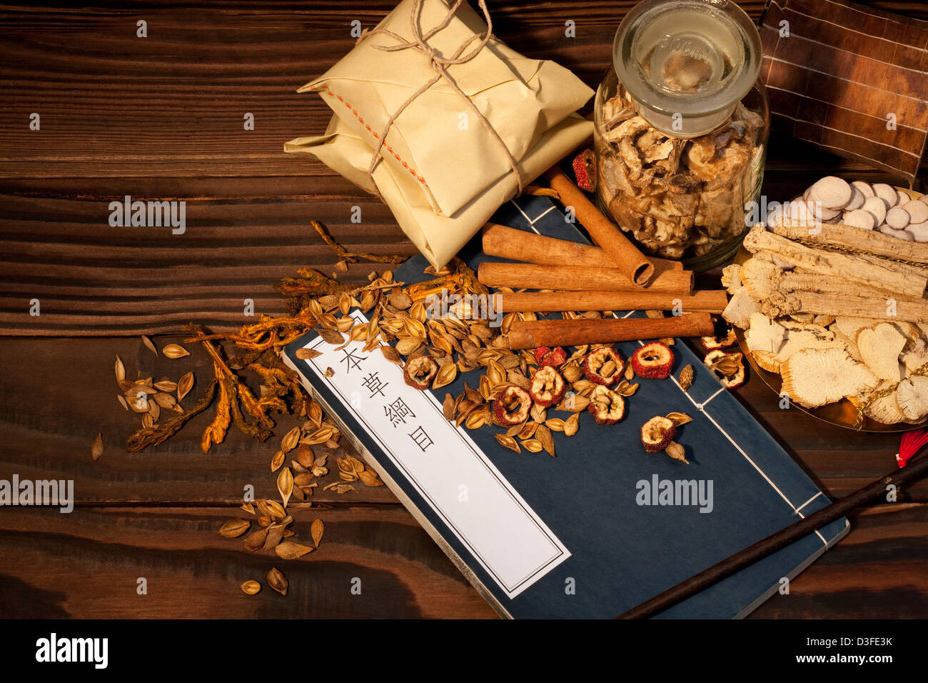 Various Chinese medical herbs and medical instruments Stock Photo - Alamy