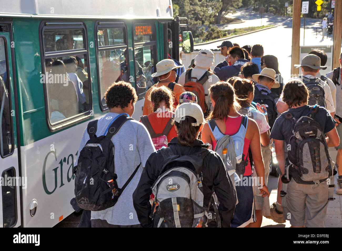 The Hermit Road Shuttle Bus provides access to scenic overlooks and ...