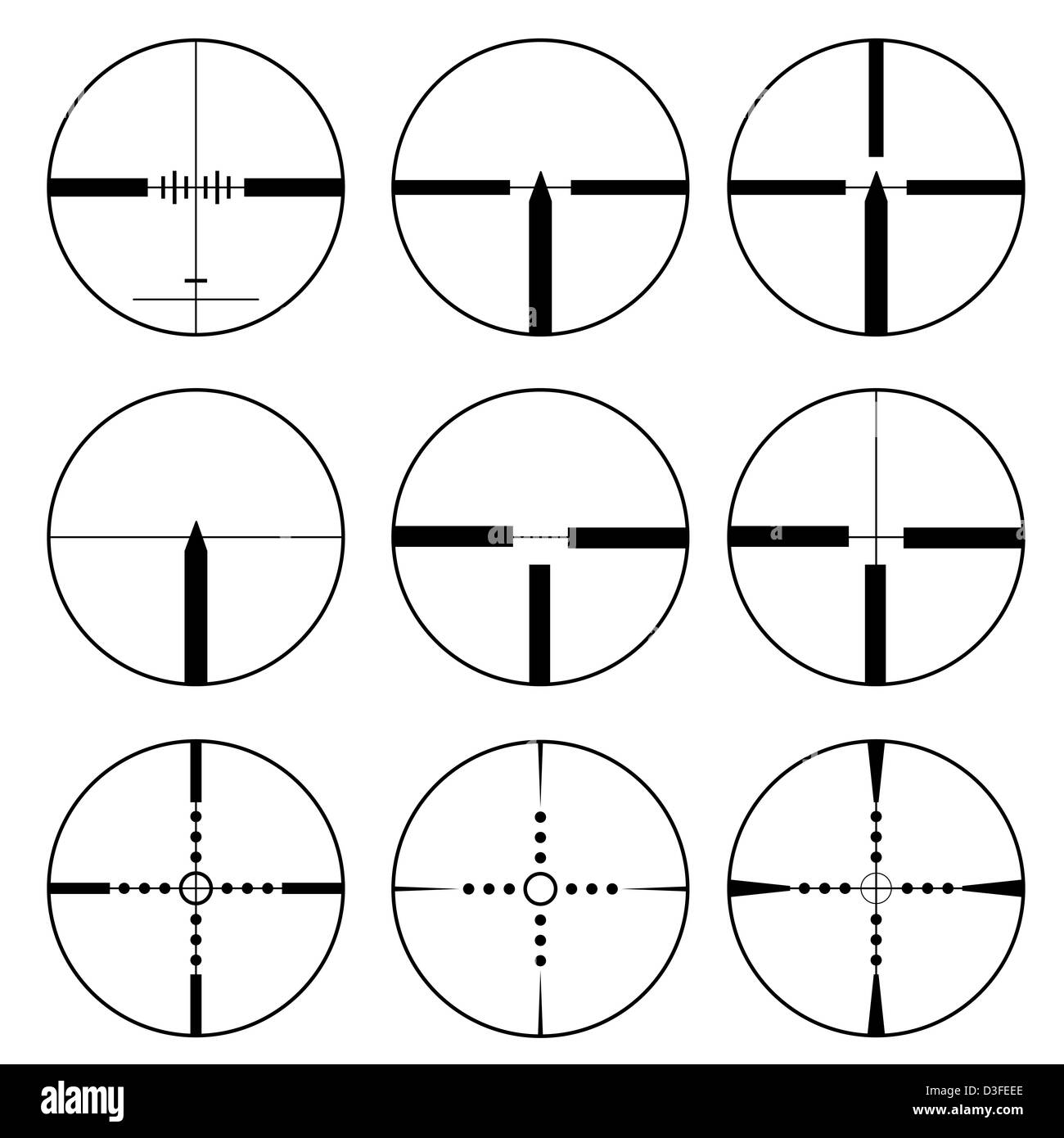 Set target icon sight Black and White Stock Photos & Images - Alamy