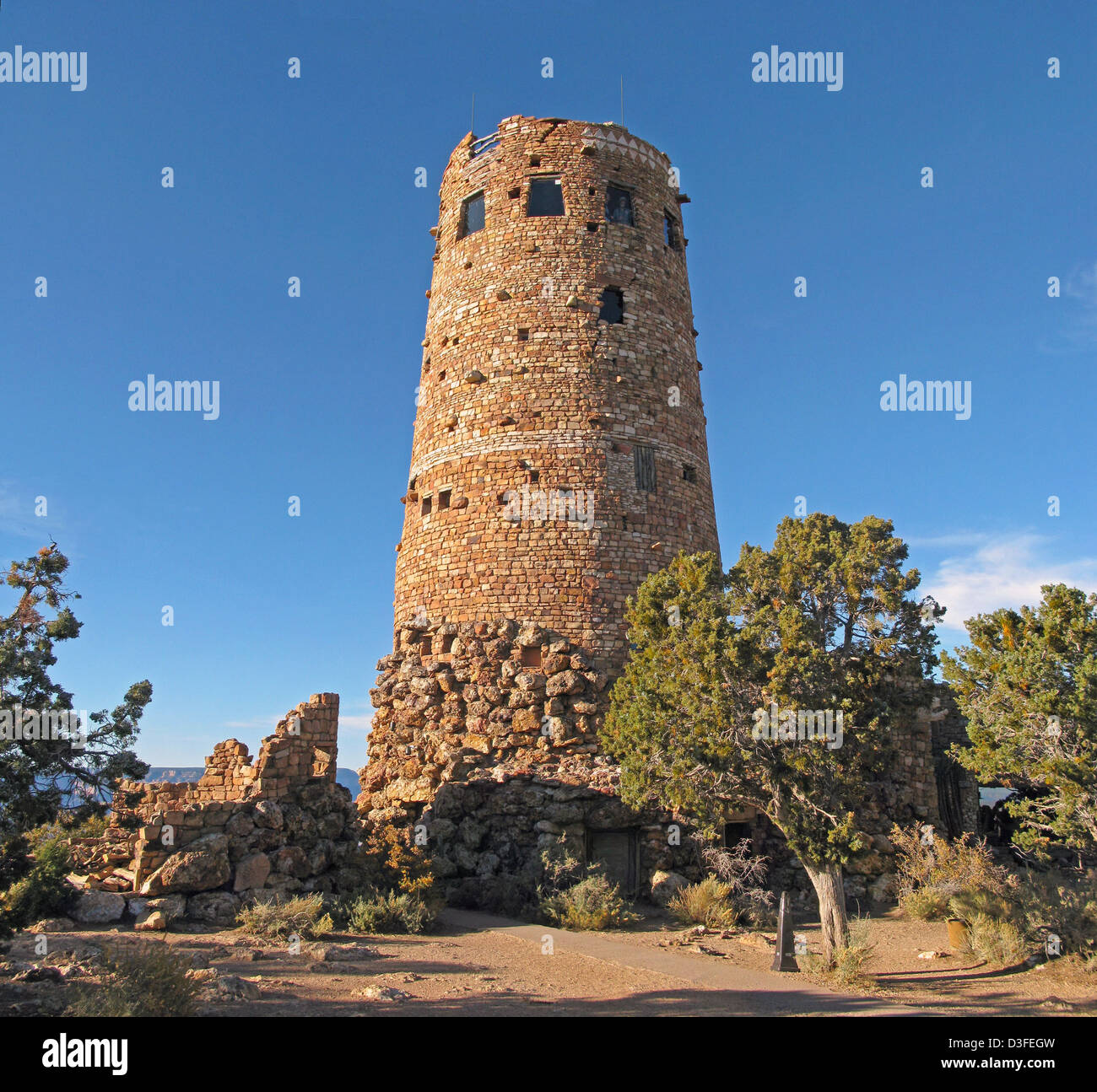 The Desert View Watchtower, designed by Mary Colter, is a historic ...