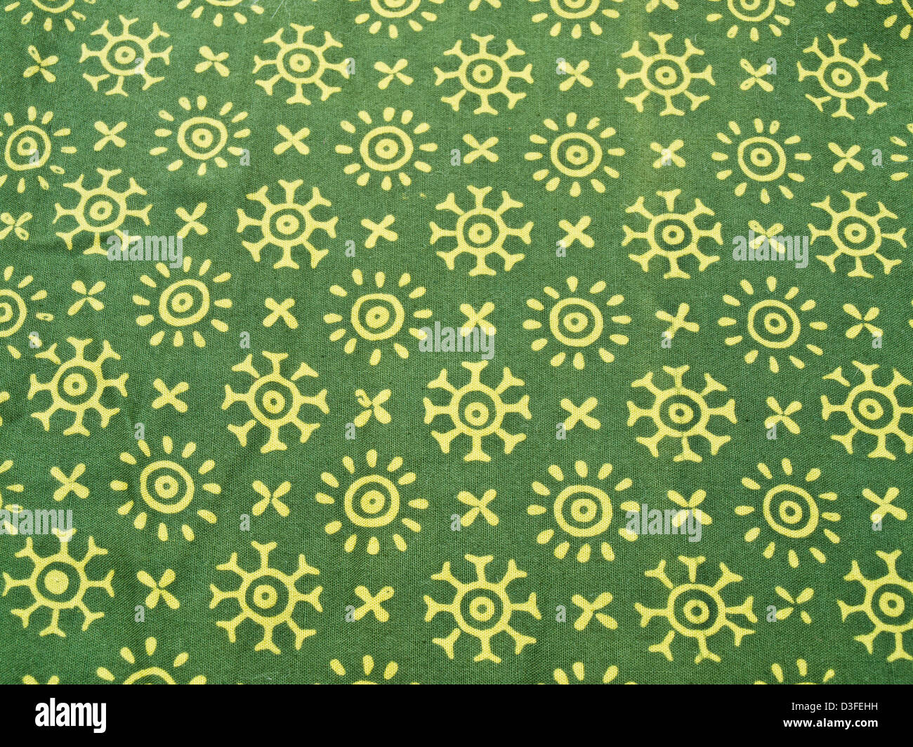 Green batik fabric as background Stock Photo - Alamy