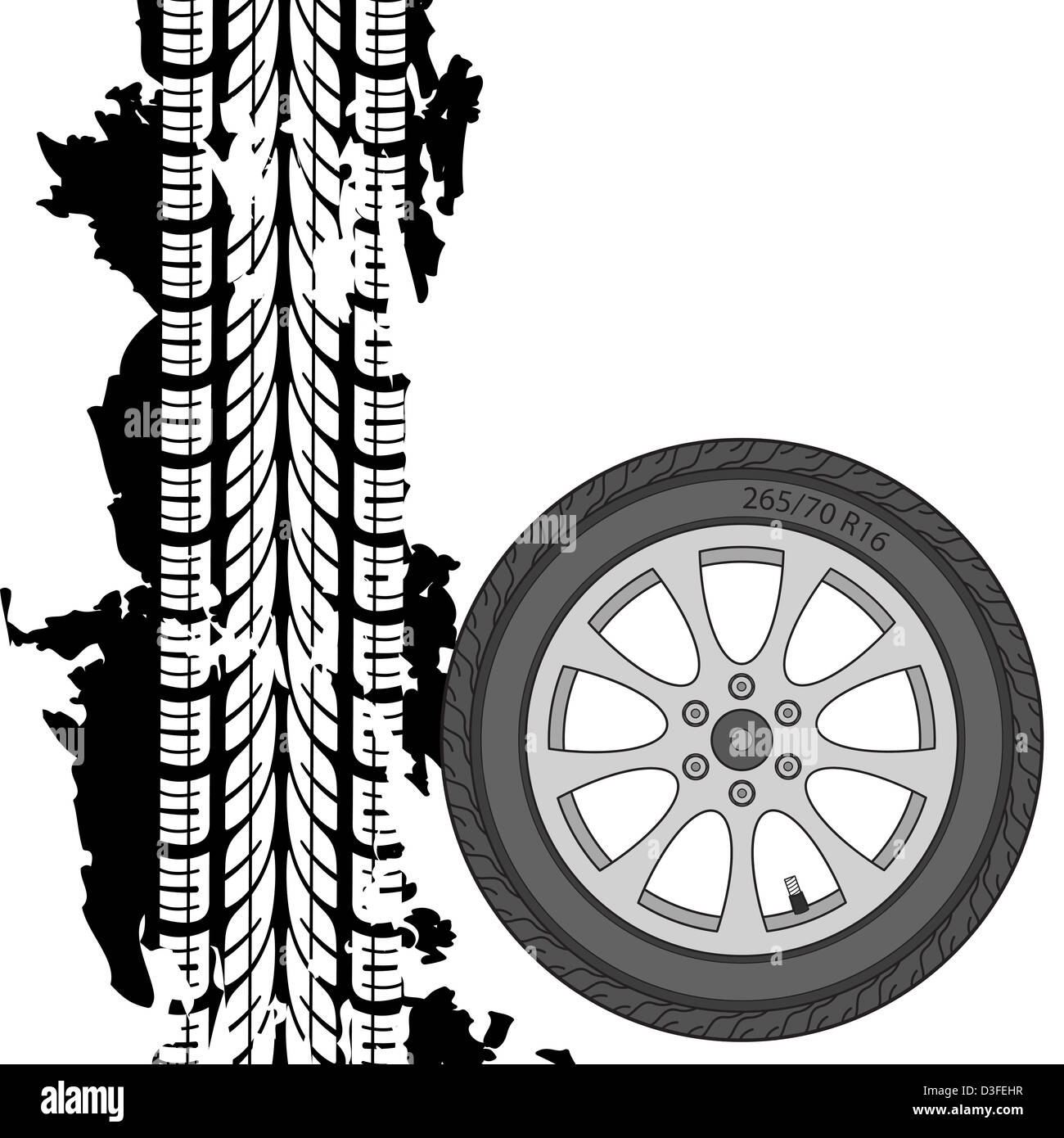 Abstract background tire prints, vector illustration Stock Photo - Alamy