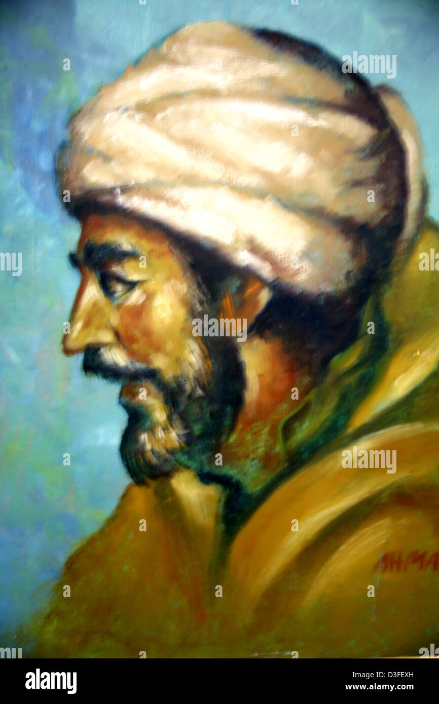 Painting of Ibn Khaldun, 14th century historian and philosopher, born ...