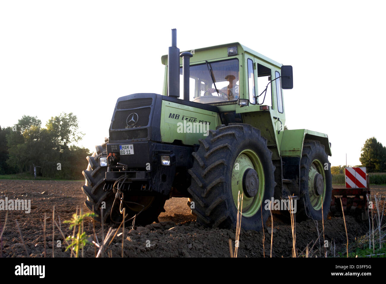 Hamm, Germany, Tractor in tillage Stock Photo - Alamy