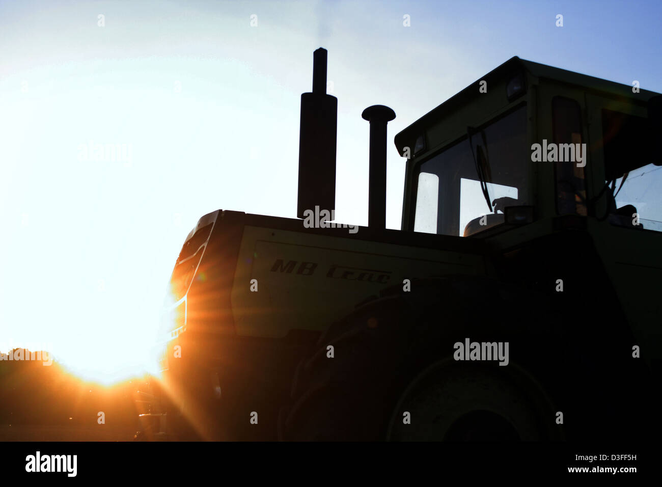 Hamm, Germany, Tractor in tillage Stock Photo - Alamy