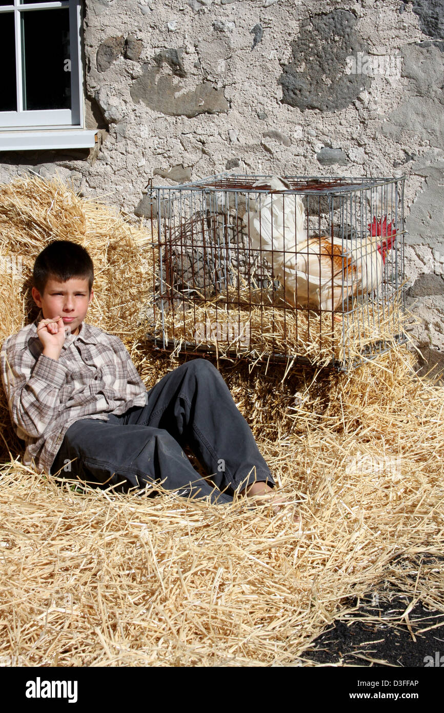 Farmer Boy With Barn High Resolution Stock Photography and Images - Alamy