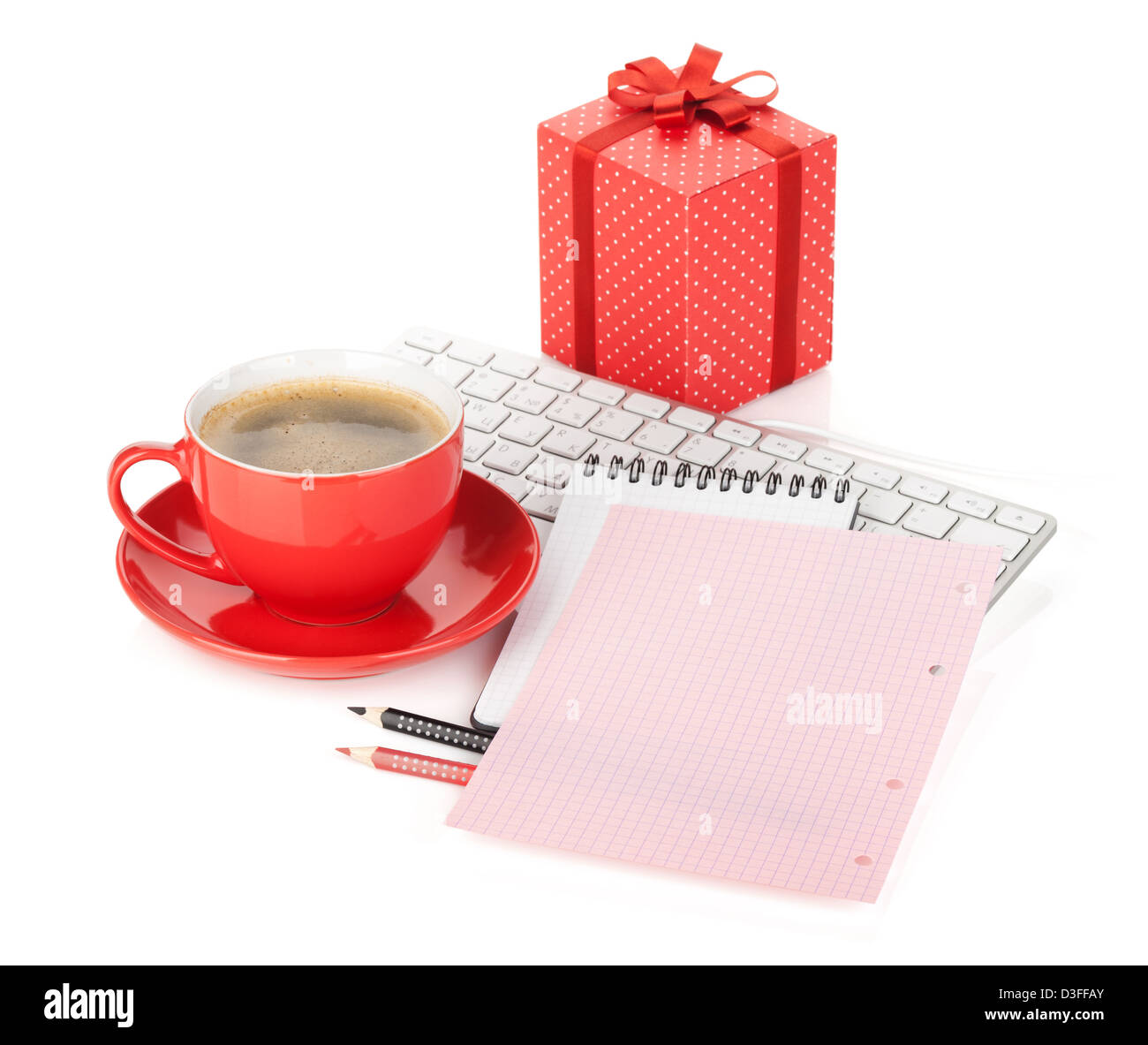 Red pencil love letter Cut Out Stock Images & Pictures - Alamy