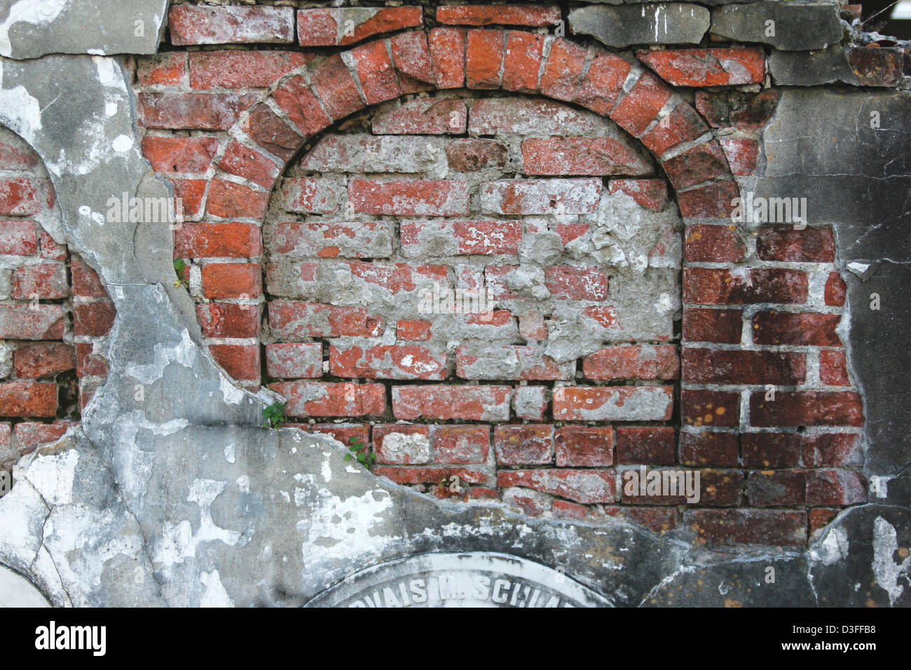 Grave covered in Brick Stock Photo - Alamy