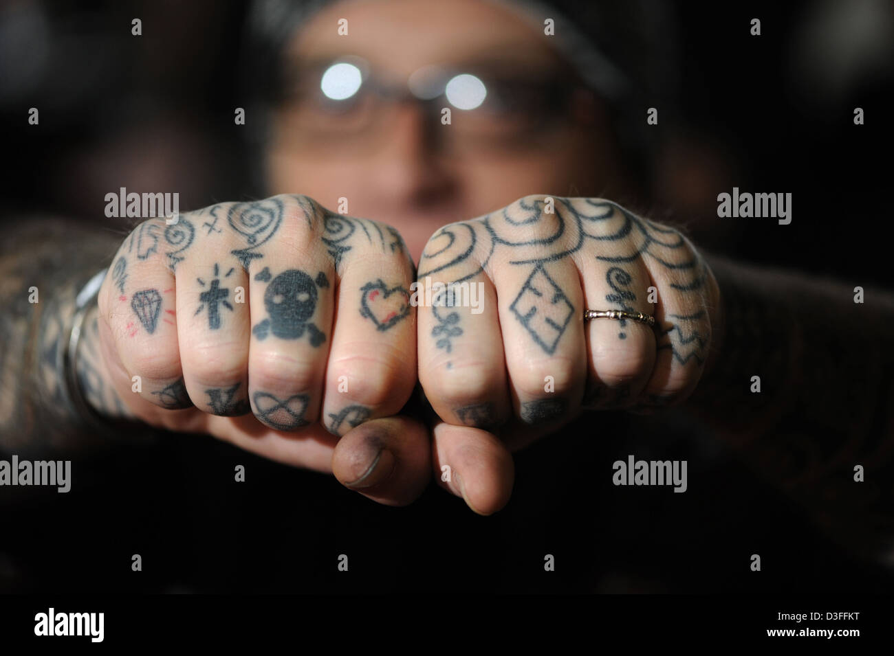 Berlin, Germany, the tattooed hands Stock Photo - Alamy